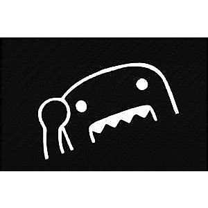 DOMO Peekling Monster JDM Sticker Decal Notebook Car Laptop 6" (White)