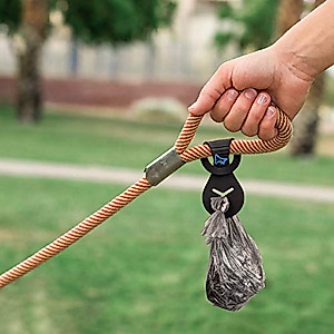 PuppyDoggy Dog Poop Bag Holder for Leash Waste Bag Carrier Dog Poop Bag Dispenser for Walking Running Bicycle Accessory 2 pieces (Black)
