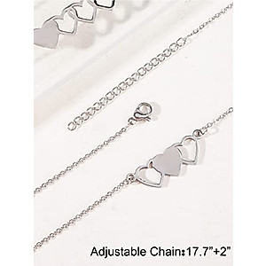 HUASAI 2/3/4/5 Best Friend Necklace Friendship Necklaces Heart Matching Sister Necklaces for Teen Girls Bff Gifts