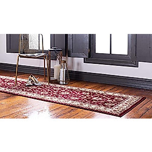 Unique Loom Voyage Collection Traditional Oriental Classic Intricate Design Area Rug (2' 7 x 10' 0 Runner, Red/Gold)