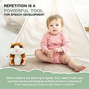 Maggy - Speech therapy toys for toddlers 1-3 , Talking Hamster Toy for kids Repeats What You say toddler speech development toys Gift Sensory Voice Repeating furby Best toys for speech development