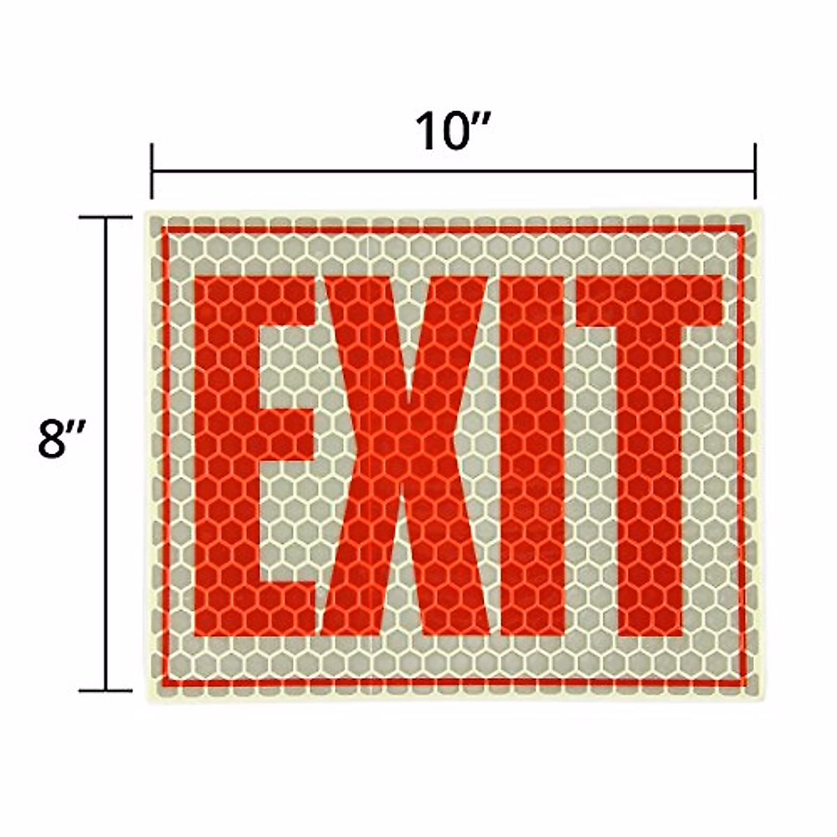 Cyalume Cyflect Glow in the Dark and Reflective Emergency Exit Sign, 8 Inches x 10 Inches, Adhesive Backing