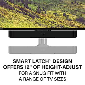 Sanus Soundbar Mount for Sonos Beam - Height Adjustable Up to 12" & Designed to Work with Any TV - Custom Fit to The Beam for Optimal Audio Performance