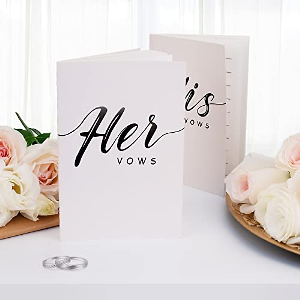 Vow Books for Wedding, Wedding Vow Books His and Hers, Bridal Shower Gifts, Wedding Keepsake Wedding Journal Notebook, 32 Lined Pages,4 x 6 inches (Black)