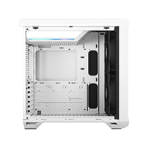 Fractal Design Torrent Compact White - Clear Tint Tempered Glass Side Panel - Open Grille for Maximum air Intake - Two 180mm PWM Fans Included - Type C - ATX Airflow Mid Tower PC Gaming Case
