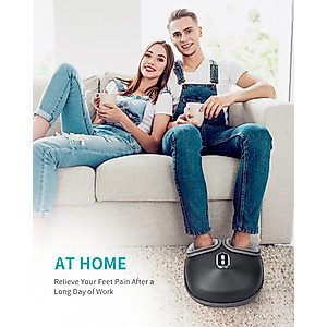 Nekteck Shiatsu Foot Massager Machine with Soothing Heat, Deep Kneading Therapy, Air Compression, Improve Blood Circulation and Foot Wellness,Relax for Home or Office Use(Gray)