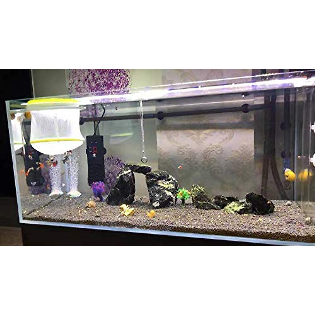 2 Units Aquarium Fish Hatchery Isolation net, Aquarium Fish Breeder Tank Isolation Hatching Net Box, a Large Aperture net and a Small Aperture net Together