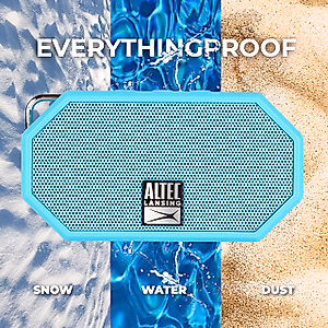 Altec Lansing Mini H2O - Waterproof Bluetooth Speaker, IP67 Certified & Floats in Water, Compact & Portable Speaker for Hiking, Camping, Pool, and Beach,Aqua