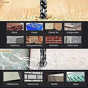 GOONSDS Drill Bit for Tile,Concrete, Brick, Glass, Plastic and Wood 10Pcs,Diameter 10mm