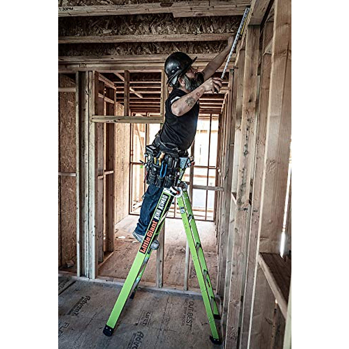 Little Giant Ladders, King Kombo, Professional, 6 Ft. A Frame, 10 Ft. Extension, Fiberglass, Type 1AA, 375 lbs Weight Rating, (13610-001)