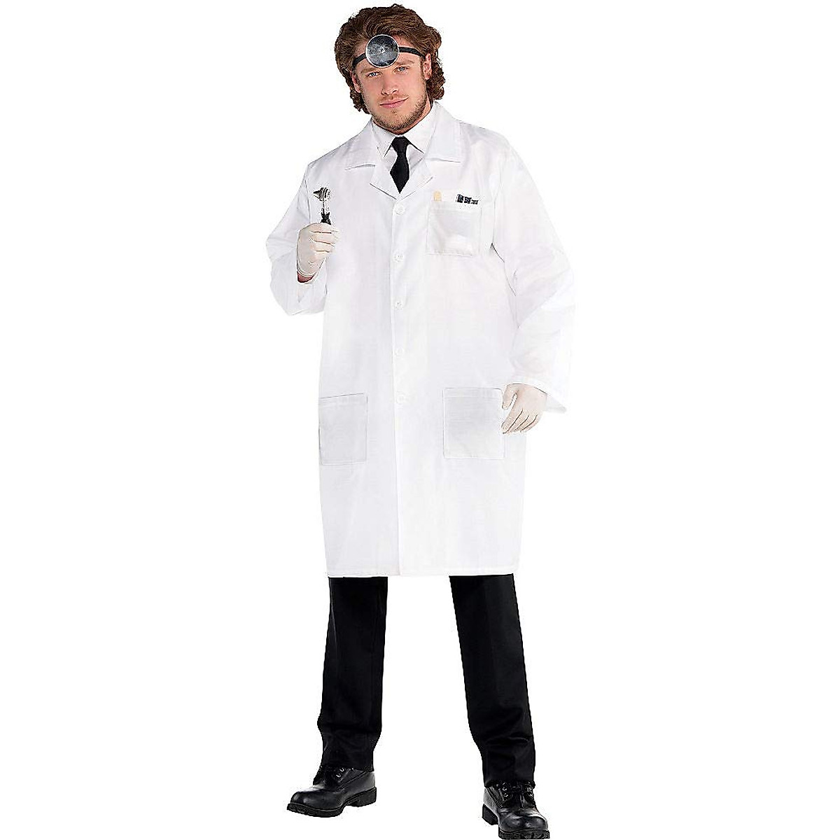 Suit Yourself Doctor Lab Coat for Adults, Size 2X, Mid-Length Accessory Features Pockets and Buttons Down the Front