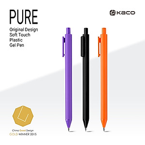 Kaco PURE Retractable Colored Gel Pens 20 Pieces Colorful Barrels Multi-color Ink Fine Point 0.5mm