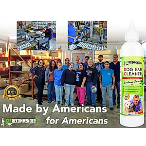 Vet Recommended Dog Ear Cleanser with Natural Aloe Vera for Dog Ear Cleaning (8oz/240ml).