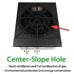 ERUPTA 18'' Single Gas StockPot Stove,Natural and Propane Gas Stove,Commercial Hot Plate for Soup,Stainless Steel Work Stove,3-Ring Cast Iron Burner Total BTU 90,000 Restaurant Equipment
