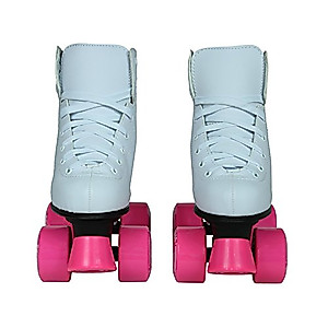 Epic Skates Pink Princess Girls Quad Roller Skates, White, Youth 3,PnkPncs03