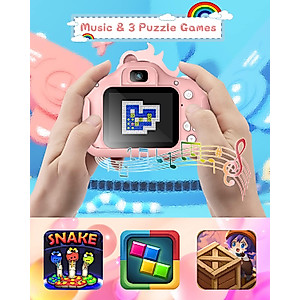 Kids Camera for 3-12 Years Old Toddlers Childrens Boys Girls Selfie Camera 20.0 MP HD 1080P IPS Screen Dual Digital Toy Camera for Kids Birthday