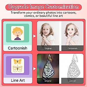 HBCX Mini Sticker Printer, Inkless Thermal Printer, Mini Pocket Bluetooth Printer for Kids Adult, Sticker Maker Machine Receipt Printer Portable Small Printer for Photo, Memo, Work (Pink)