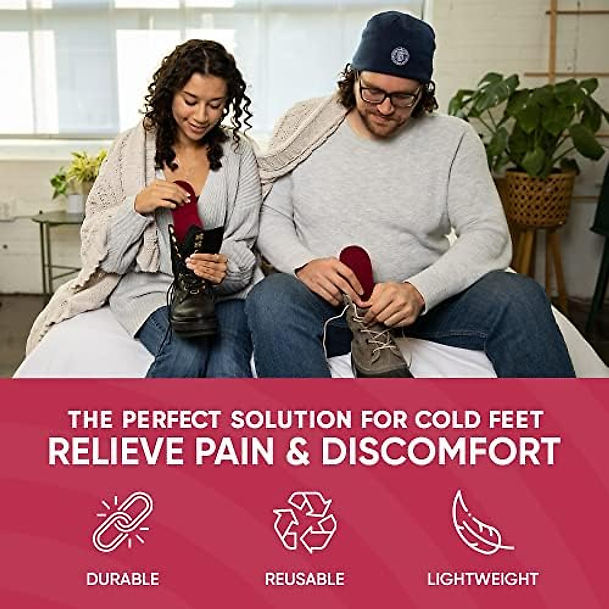 Snook Ease Heated Insoles Shoe Warmer Inserts - Foot & Toe Warmers for Winter, Microwavable Insoles for Men, Reheatable & Washable Fits All Footwear Slippers, Socks, Boots Cut to Size, Made in USA