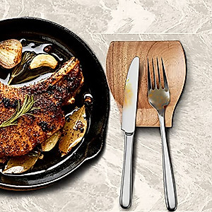 Wooden Spoon Rest For Kitchen Counter, 4.7×4.5 Inch, Natural Acacia Wood Spoon Holder For Stove Top or Counter Top, Perfect for Placing Kitchen Utensils, Ladle, cooking spoons, Spatula, Tongs & More