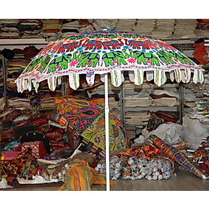 Garden Umbrellas-Garden Parasol Umbrellas, Patio Umbrellas, Handmade Umbrellas, Decorative Umbrellas for Bridal Shower, Outside Umbrella for Garden, Wedding Party Umbrella (White Elephant)