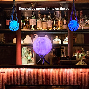 Growiner Moon Lamp, 3D Moon Lamp 5.9Inch Galaxy Lamp Gifts for Girls Lover Age 3 4 5 6 7 8 9 10 11 12 13 14 15 16+ Year Old Teen Girls Birthday Gifts 16 Colors with Stand Touch Pat Remote Night Light