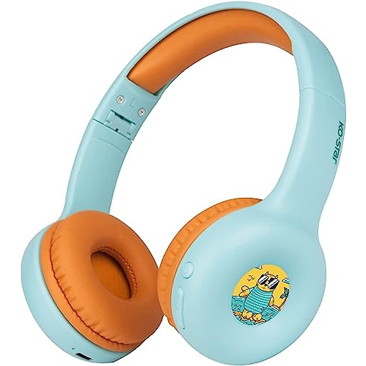 KO-STAR Kids Headphones, Wireless Bluetooth Headphones for Toddlers, 3.5mm Audio Green Headphones with Microphone, Foldable Noise Canceling Headphones for School/ipad/Kindle/Tablet/PC(Limited 85dB)