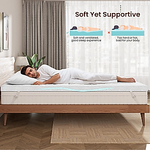 UniPon 3 Inch Gel Memory Foam Mattress Topper Twin, Medium Firm Foam Mattress Topper, Plush Foam Bed Topper for Pressure Relief, Removable Cover, CertiPUR-US Certified