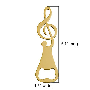 4 Piece Music Beer Opener Guitar Bottle Openers, Note Bottle Openers Bartender Bottle Cap Opener Cool Gifts for Music Lovers Drinkers