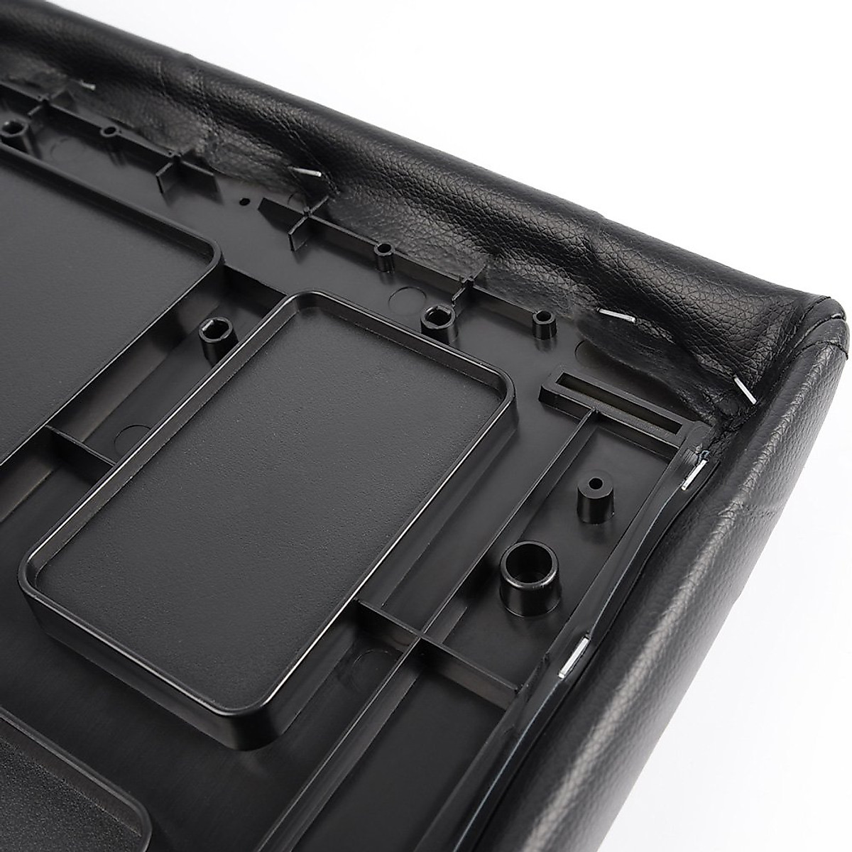 Gplus New Center Console Lid Assembly w/Latch Black for 2007-2013 Chevy Silverado GMC Sierra Yukon Pick ups Black Plastic Replaces 20864151