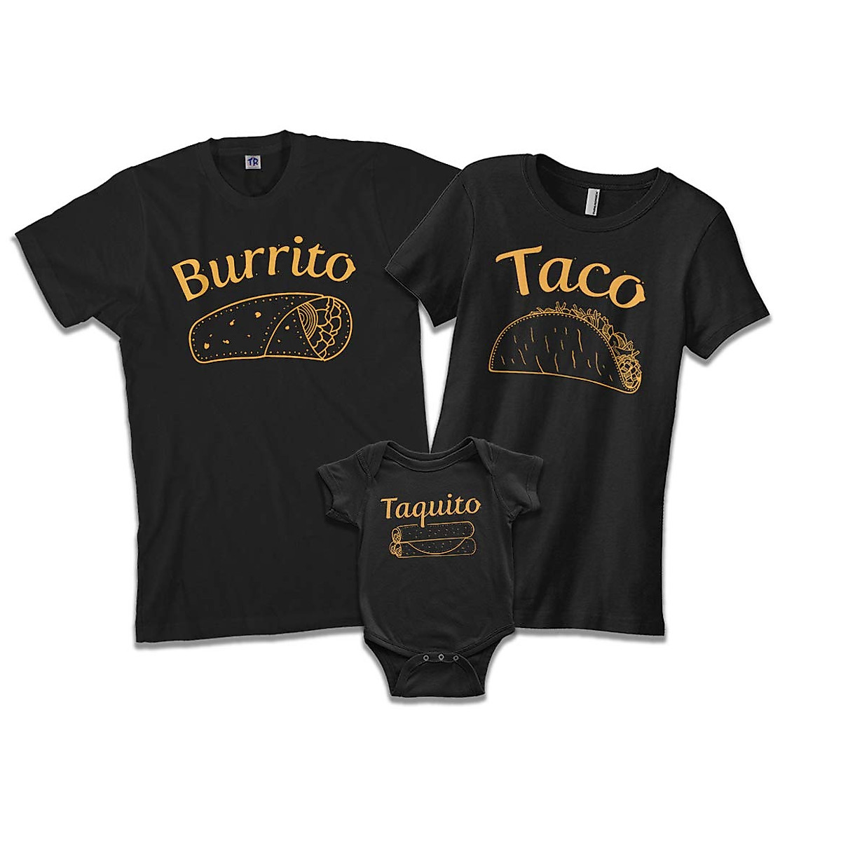 Threadrock Taquito | Baby Son or Daughter Infant Bodysuit | 6 Months, Black
