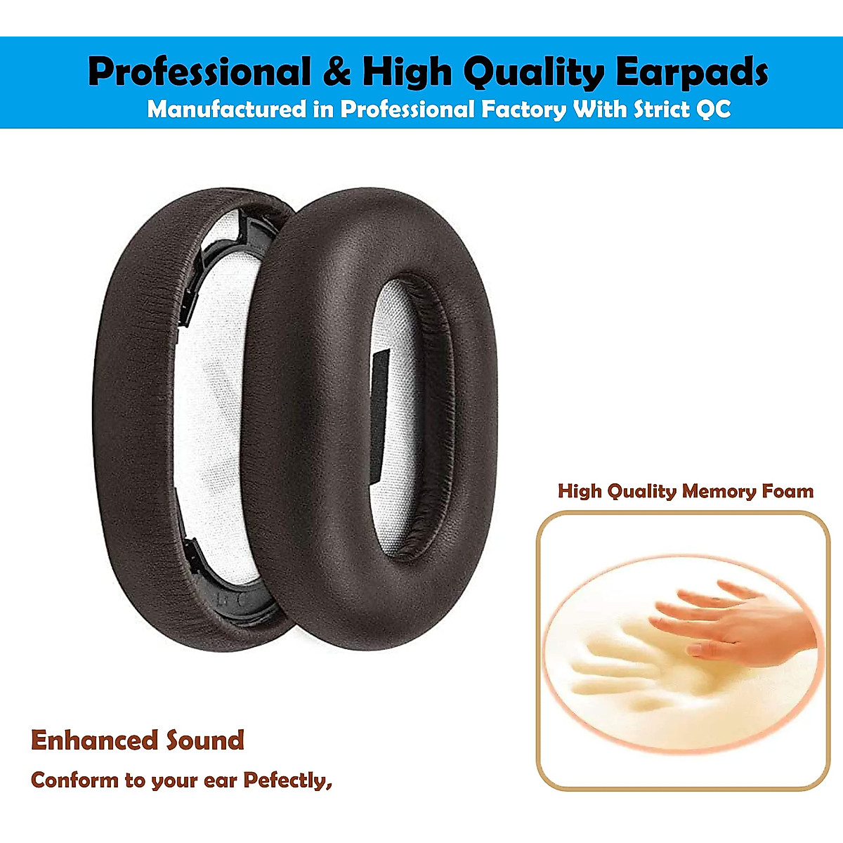 DowiTech Professional Headset Replacement Earpads Cushion Headphone Ear Pads Compatible with Plantronics Backbeat Pro 2 Bluetooth Noise Cancelling Headphone