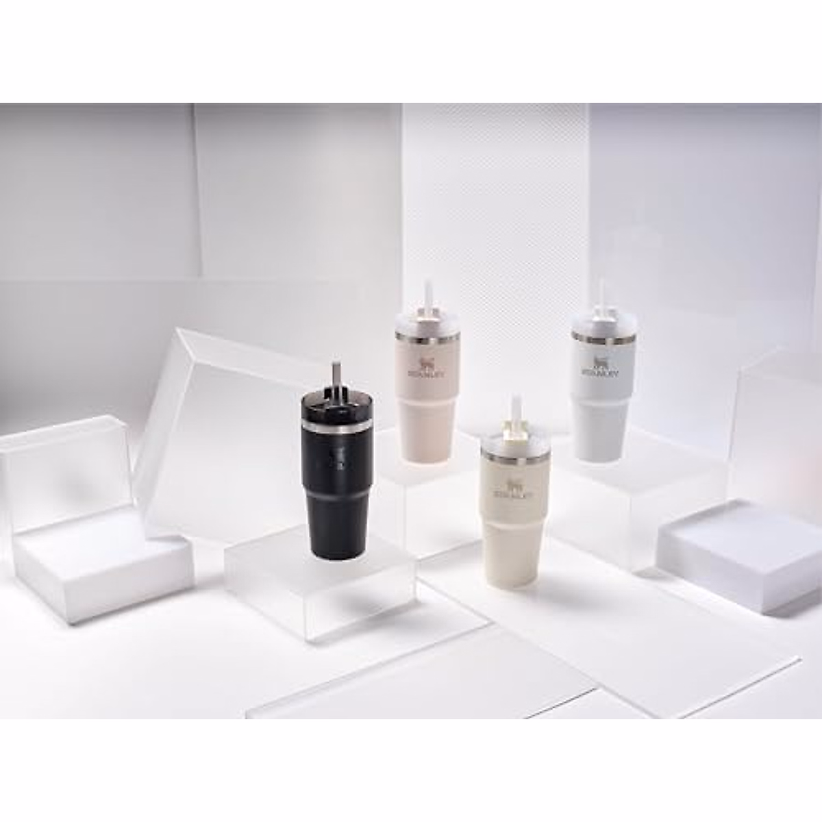 Stanley Quencher H2.0 Tumbler with Straw 14 oz | Flowstate 3-Position Lid | Cup Holder Compatible for Travel | Insulated Stainless Steel Cup | BPA-Free | Ash