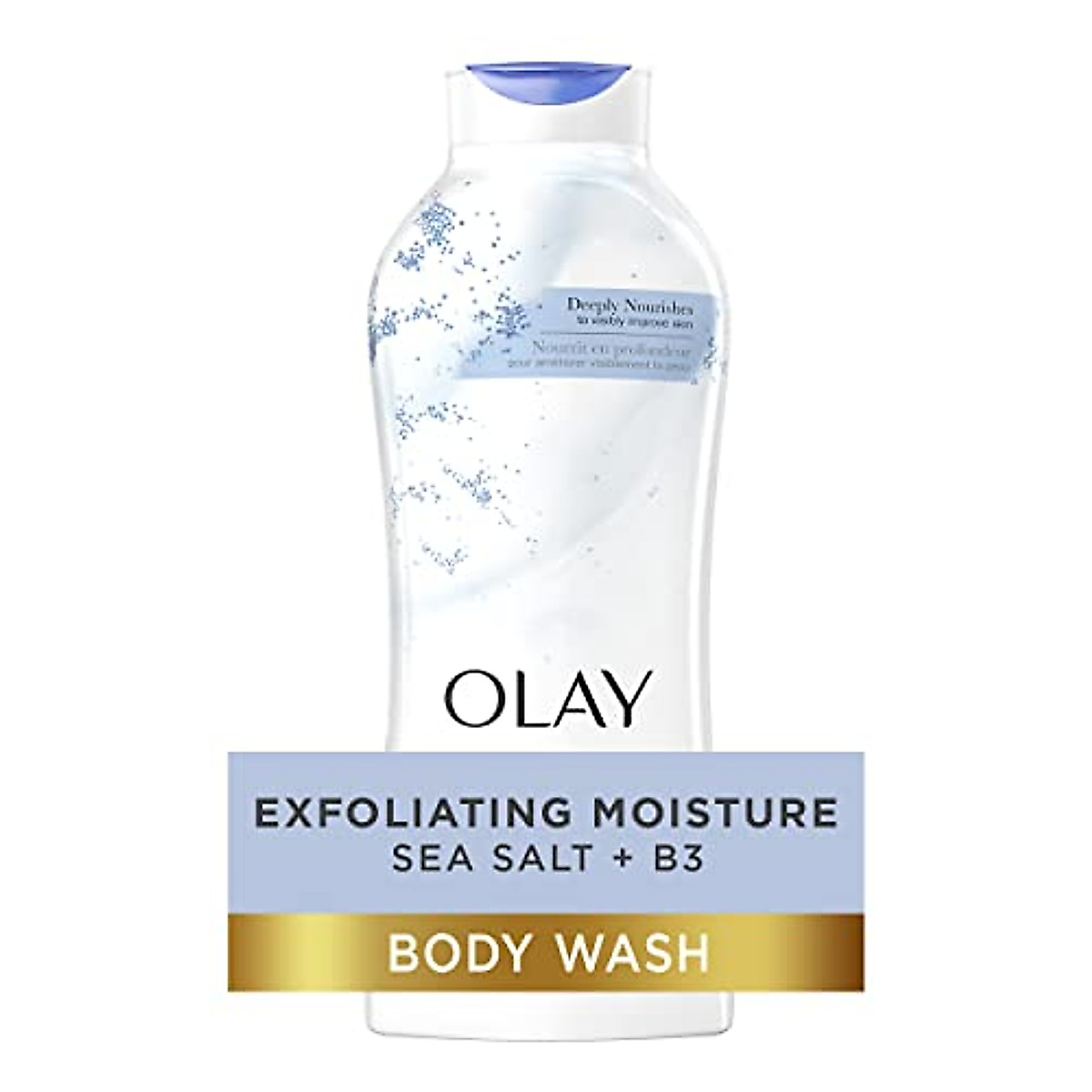 Olay Daily Exfoliating with Sea Salts Body Wash, 22 oz, (4 Count)