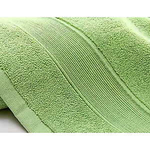 PUPOPIK Hand Towels for Bathroom 2 Pack-100% Cotton Hand Towel (14 x 30 Inch), Highly Absorbent and Quick Dry Face Washcloth, Home Soft Premium Towel for Hotel, Bath, Kitchen and Spa (Green)