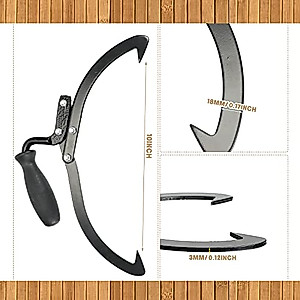 Mixweer 10 Inches Log Tongs Logging Skidding Tongs Steel Lifting Firewood Tongs Black Logging Tools Wood Tongs with Grip Handle for Moving Carrying Dragging Trees