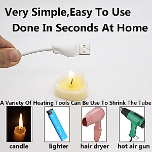 6:1 Dual Wall Adhesive Super Heat Shrink Tubing,Wire Repair,Mac Book Air Pro Charging Cable Crack Damage Charge Repair,Mouse Cable Protector,Saver Cover for Type C,iPhone,Apple Lightning,HDMI (4)