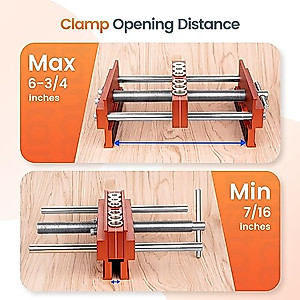 Neitra Self Centering Doweling Jig - 6 Drill Guides for Straight Holes, Adjustable Width Up to 6.75", All Metal Drilling Hole Kit for Wood Dowel Jig, Professional Woodworking Joints Tool