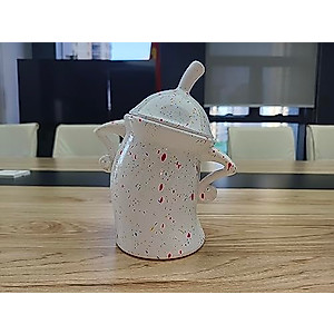 Canister with Attitude,Airtight Ceramic Kitchen Storage for Coffee, Tea, Sugar, and Spices, Stylish Kitchen Organization and Cute Decor, Unique Kitchen Storage Solution (white)