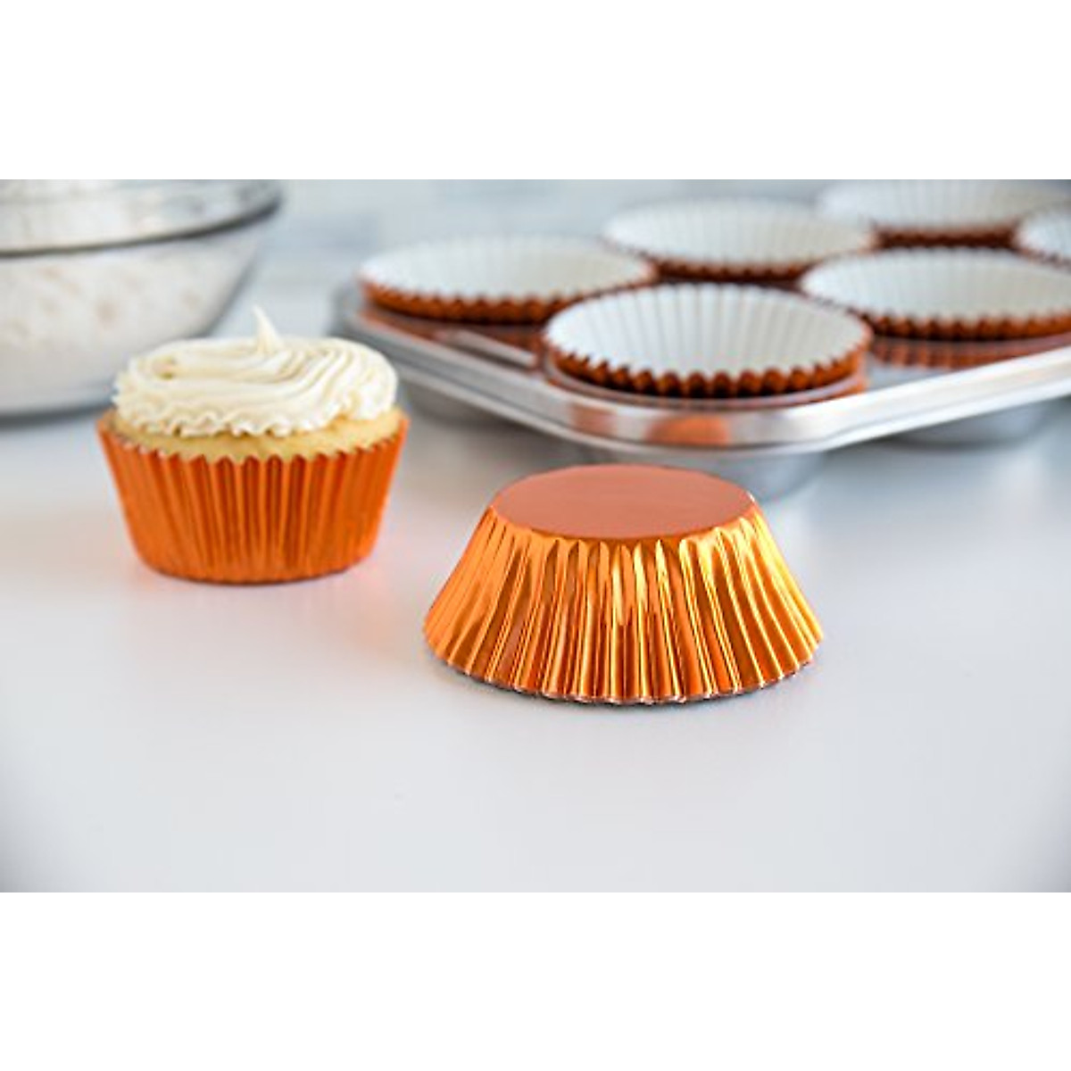 Fox Run Orange Cupcake Liner, Set of 32