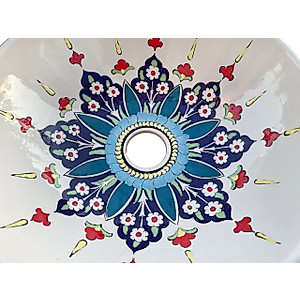 Bathroom Mandala Washbasin, Bathroom Vessel Sink, Countertop Round Basin, Handcrafted Kitchen Washbasin, Bathroom Remodel, Master Bath Sink