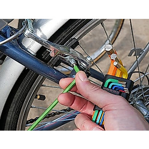 Wiha 9 Piece Ball End Color Coded Hex L-Key Set - Metric