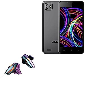 BoxWave Gaming Gear Compatible with Yezz Liv 2 (Gaming Gear by BoxWave) - Touchscreen QuickTrigger, Trigger Buttons Quick Gaming Mobile FPS for Yezz Liv 2 - Jet Black