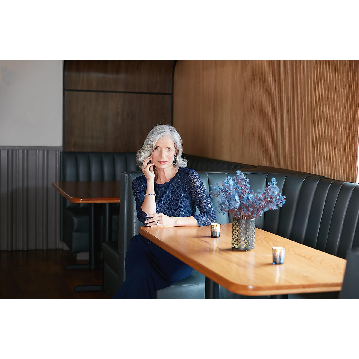 Alex Evenings Women's Tea Length Embroidered Bodice Mother of The Bride Gown, Wedding Guest Dress (Petite and Regular Sizes), Navy, 10