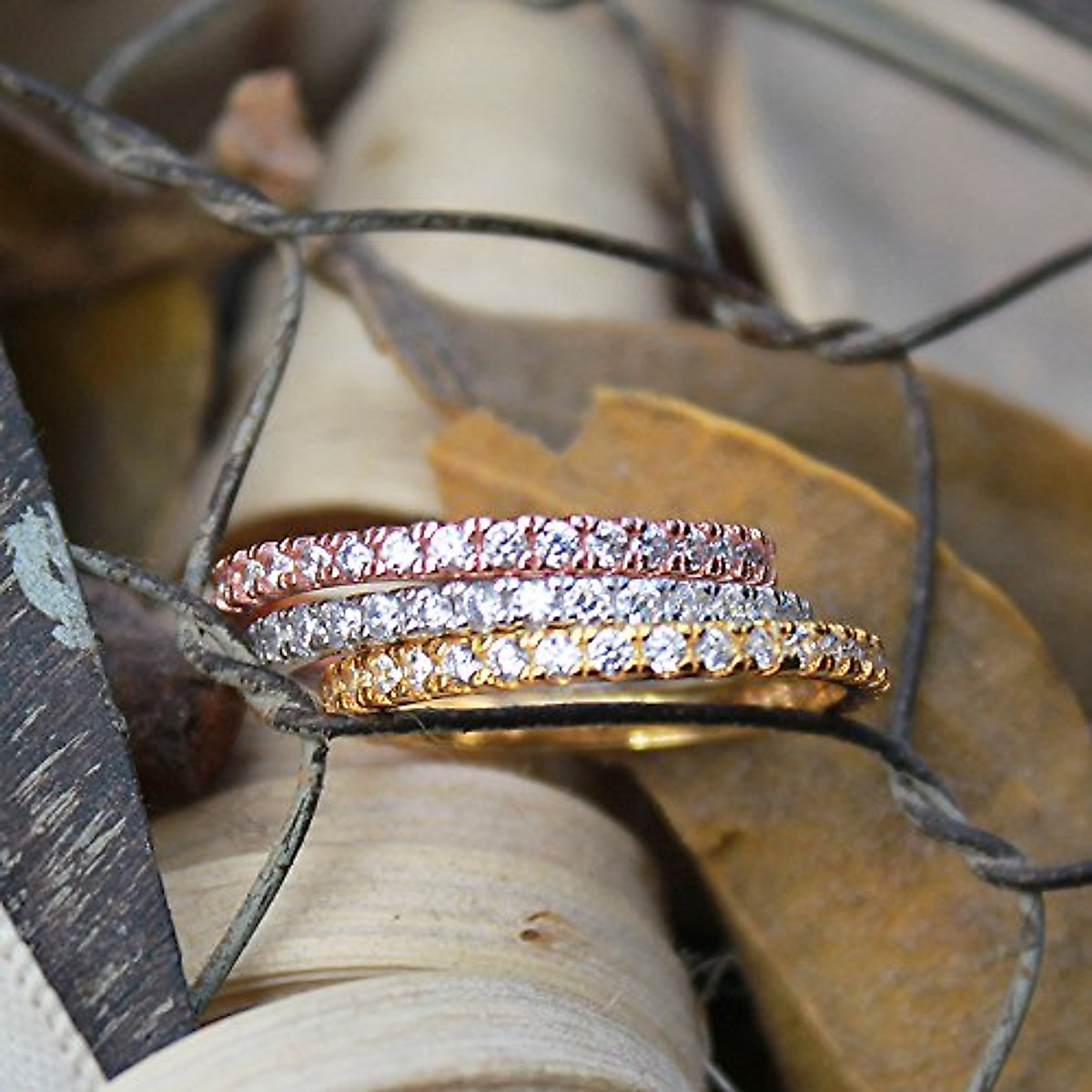 Oxford Diamond Co New Round Cubic Zirconia Eternity Style Band .925 Sterling Silver Ring Size 6