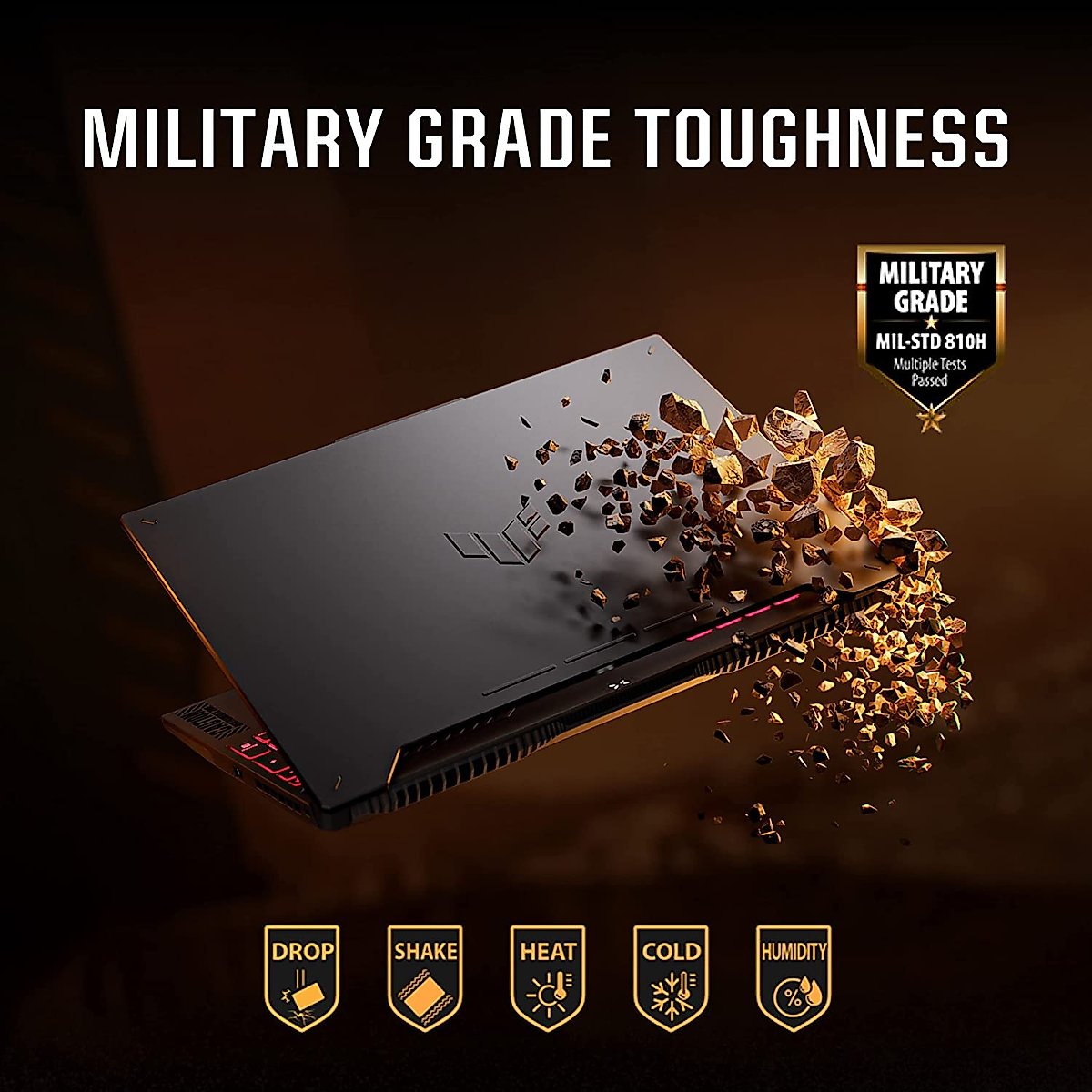 ASUS 2023 TUF FA707NU 17.3” 144Hz FHD IPS Gaming Laptop AMD 8-Core Ryzen 7 7735HS 32GB DDR5 1TB NVMe SSD NVIDIA GeForce RTX 4050 6GB GDDR6 WiFi AX RJ45 USB4 w/DP RGB KB Windows 10 Pro w/RE USB