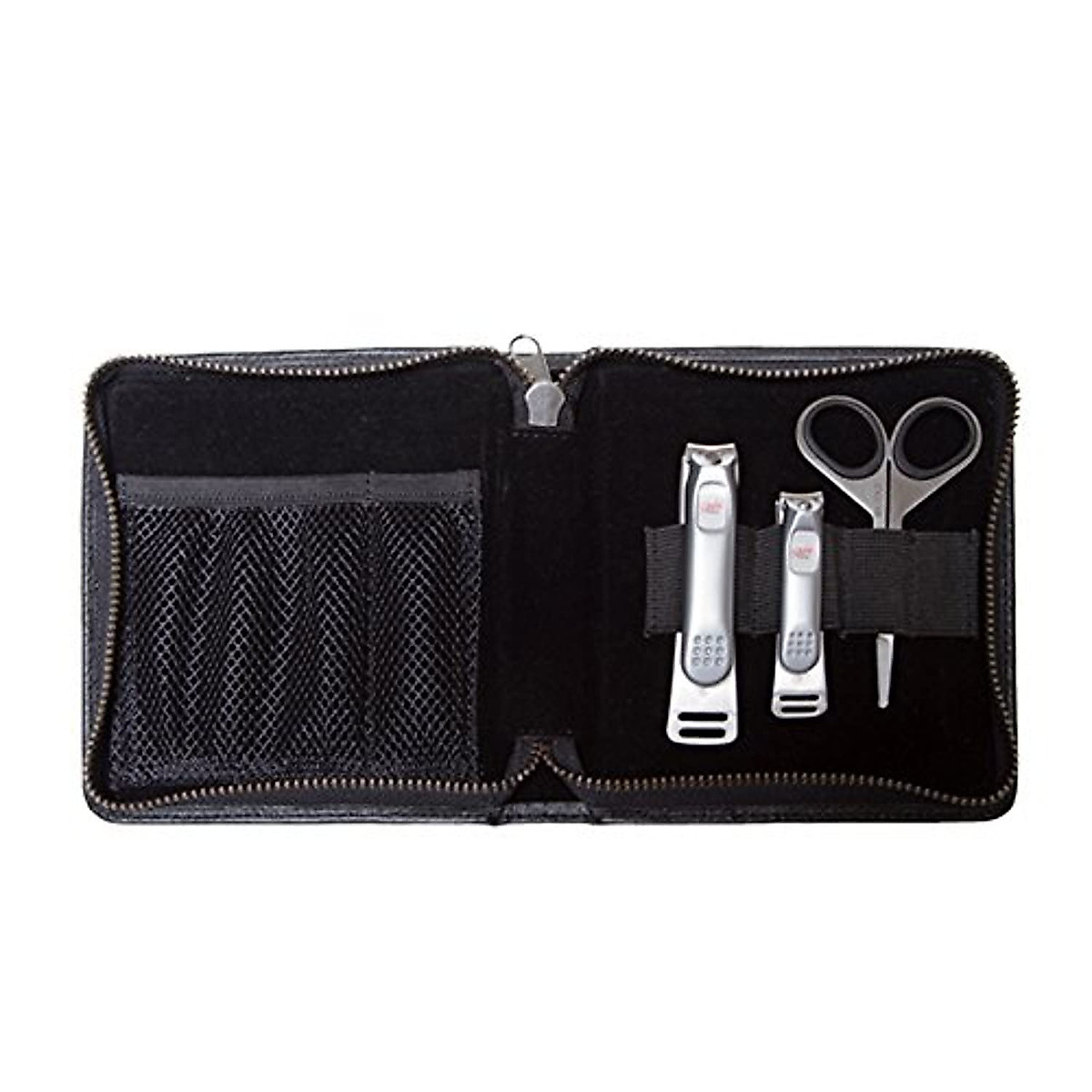 Seki Edge Men's Premium Grooming Kit (MS-01) Mens Grooming Kit with Nail Clippers & Nostril Scissor - Manicure & Pedicure Professional Grooming Kit with Genuine Leather Case