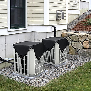 Air Conditioner Cover for Outside Units, Black Snow-Resist Winter Waterproof Outdoor AC Defender, AC Condenser Shade for Outside Unit, Heavy Duty Top Central Air Conditioner Cover (black-36*36in)