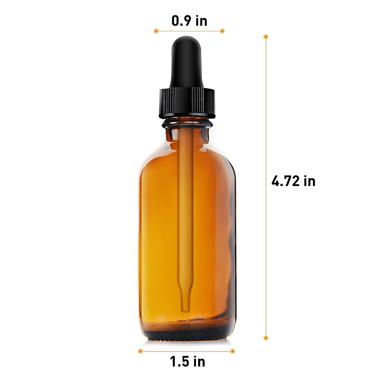 Yesker Amber Glass Bottles for Essential Oils with Glass Eye Dropper 60 ml (2oz) for Essential Oils, Chemistry Lab Chemicals, Colognes & Perfumes- Pack of 12