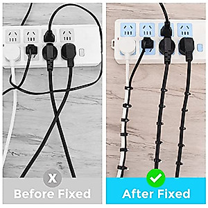 Cable Clips Black with Steel Nails, 500PCS 4/5/6/8/10mm Cable Wire Clips Cable Tacks Coax Nails for RG6, RG59, CAT6, RJ45 Ethernet Cable Clips