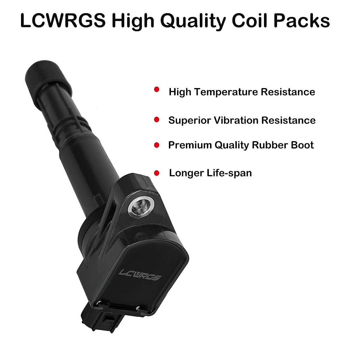 Ignition Coil Packs of 4 Fits for 2.4 Honda Accord CRV Civic SI Crosstour Acura ILX 2008 2009 2010 2011 2012 2013 2014 2015 2.4L L4 Replaces# UF602 C1662
